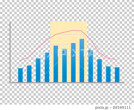 Bar graph Stock price chart Vector illustration - Stock Illustration ...