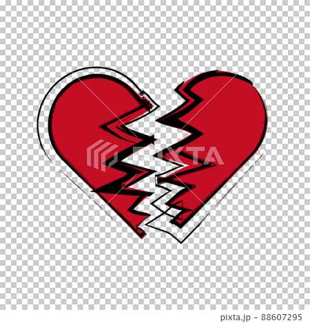 Broken and spiky heart symbol - Stock Illustration [88607295] - PIXTA