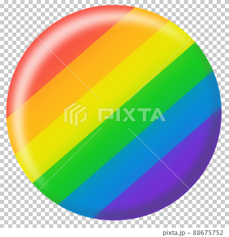 Glossy rainbow color round shape - Stock Illustration [88675752] - PIXTA