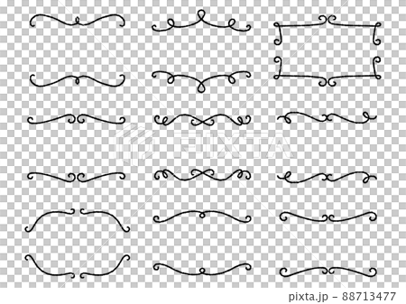 Handwritten decorative frame set (rough lines) - Stock Illustration ...