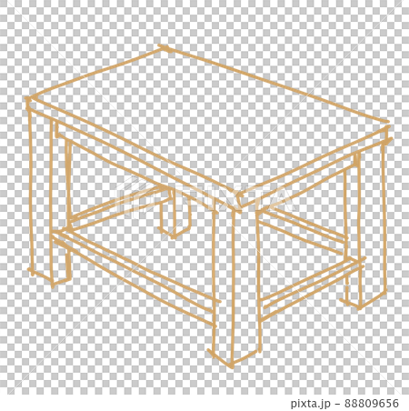 Table interior furniture doodle hand sketch...-插圖素材 [88809656] - PIXTA圖庫