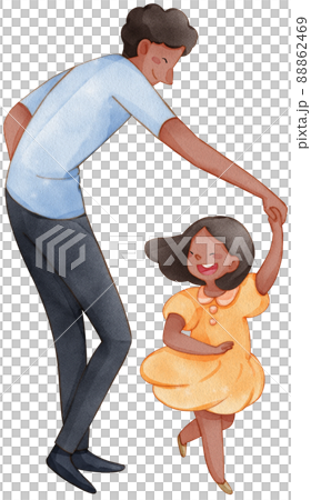 Family fun day watercolor conceptのイラスト素材 [88862469] - PIXTA