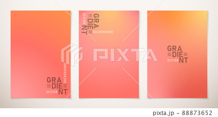 Grapefruit gradient set of banners backgrounds,...のイラスト素材 [88873652 ...