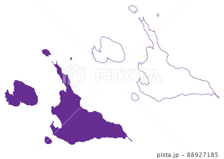 Miyako-jima, Irabu and Shimoji-shima island...のイラスト素材 [88927185] - PIXTA