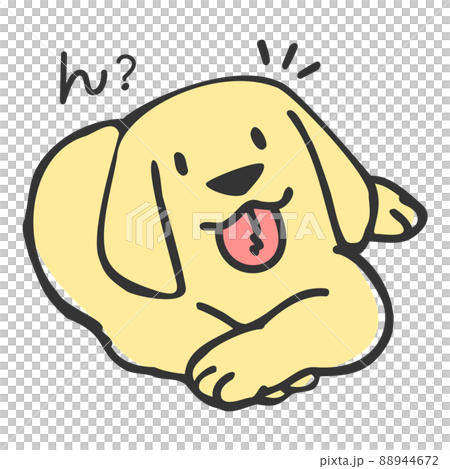 Illustration of a dog noticing something - Stock Illustration [88944672 ...