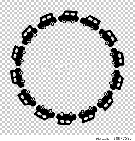 Car circular frame monotone - Stock Illustration [88977586] - PIXTA