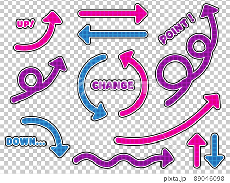 Girly check arrow set - Stock Illustration [89046098] - PIXTA