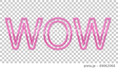 pink volumetric 3D Text of the inscription WOW... - Stock Illustration ...