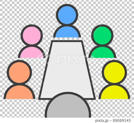 Illustration of multiple people gathering and... - Stock Illustration ...