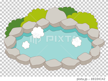 Hot spring illustration _ with main line - Stock Illustration [89104142 ...