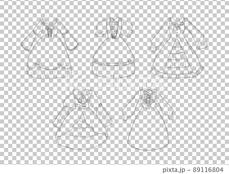 One Piece line drawing illustration set - Stock Illustration [89116804 ...