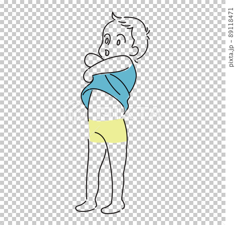 Boy taking off his shirt - Stock Illustration [89118471] - PIXTA