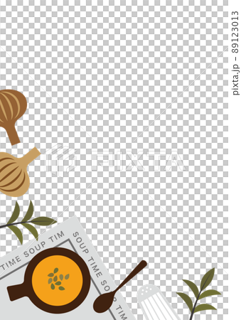 Pumpkin soup frame illustration - Stock Illustration [89123013] - PIXTA