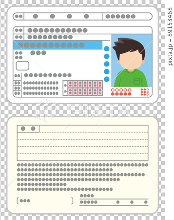 Young man's driver's license front and back - Stock Illustration ...