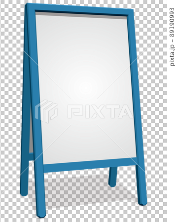 Three-dimensional easel signboard vector... - Stock Illustration ...