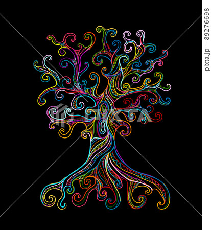 Colorful Family Tree Background