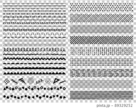 Hand-painted line set - Stock Illustration [89329252] - PIXTA