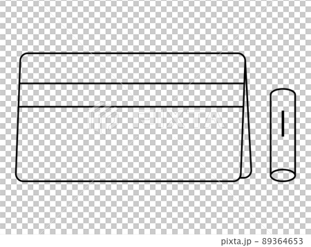 Passbook and seal / line drawing - Stock Illustration [89364653] - PIXTA
