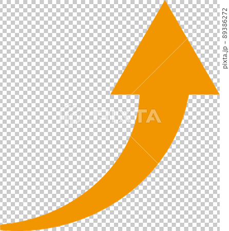 Arrow upward (orange) - Stock Illustration [89386272] - PIXTA