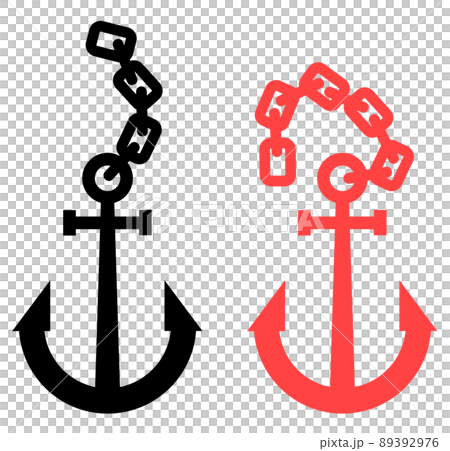 Illustration of an anchor sinking to the seabed - Stock Illustration ...