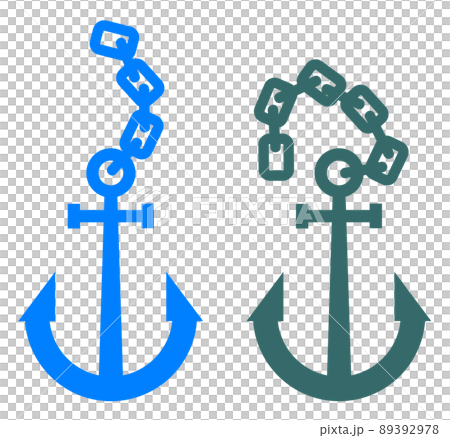 Illustration of an anchor sinking to the seabed - Stock Illustration ...