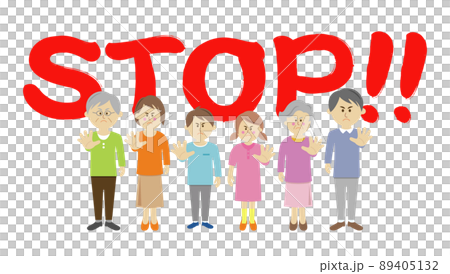 Illustration image of a family called STOP - Stock Illustration ...