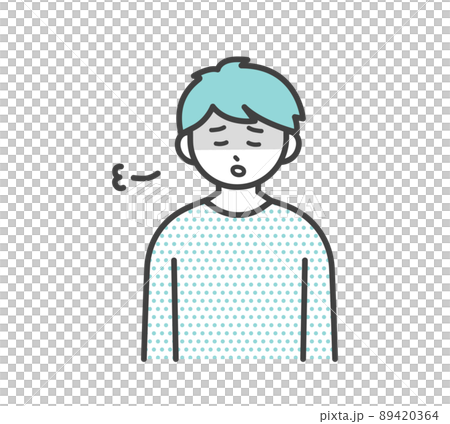 Illustration material of a boy with fatigue - Stock Illustration ...