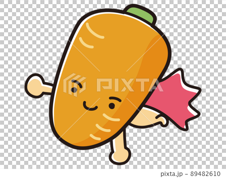 Carrot hero character illustration - Stock Illustration [89482610] - PIXTA