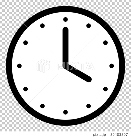 A simple clock face that shows just 4 o'clock - Stock Illustration ...