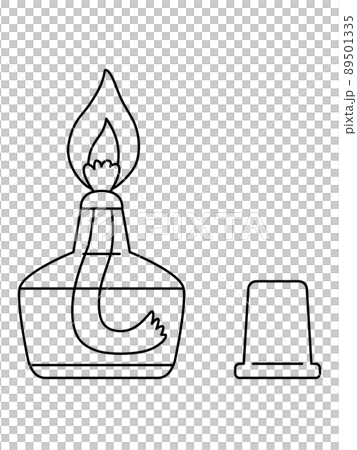 Alcohol lamp / line drawing - Stock Illustration [89501335] - PIXTA