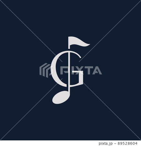 Modern and unique G note song logo designのイラスト素材 [89528604] - PIXTA