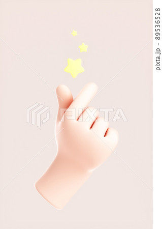 3D rendering of cute little hands and modelsのイラスト素材 [89536528] - PIXTA