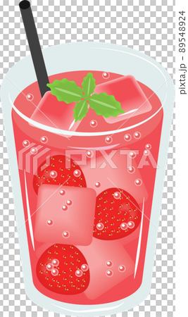 Strawberry soda - Stock Illustration [89548924] - PIXTA