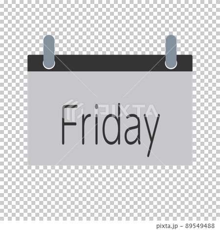 Friday (English) calendar icon - Stock Illustration [89549488] - PIXTA