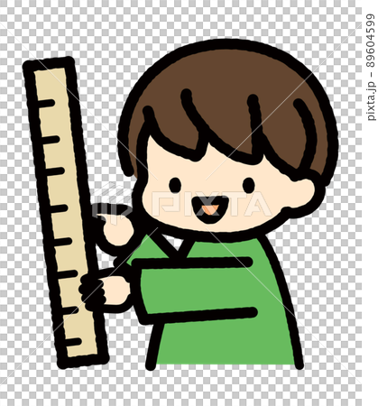 A person with a ruler - Stock Illustration [89604599] - PIXTA