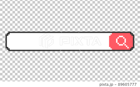 Pixel art search engine (red) - Stock Illustration [89605777] - PIXTA