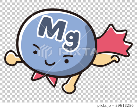 Illustration of Mg (magnesium) hero character - Stock Illustration ...