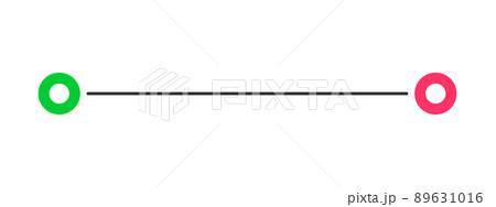 Straight line from start to finish points....のイラスト素材 [89631016] - PIXTA