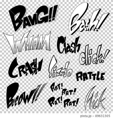 Cartoon sound effects, onomatopoeia, shock... - Stock Illustration ...