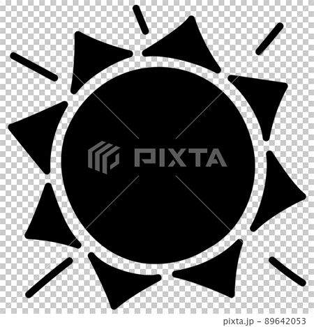 Simple sun mark (silhouette) - Stock Illustration [89642053] - PIXTA