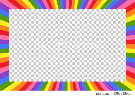 Rainbow radiant frame - Stock Illustration [89698603] - PIXTA