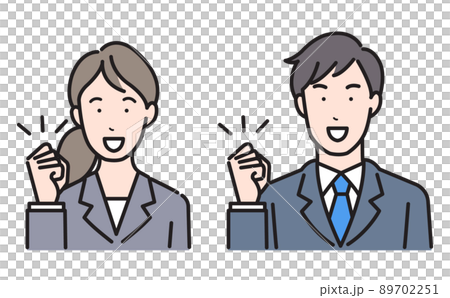 Upper body illustration color of men and women... - Stock Illustration ...