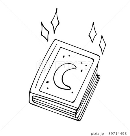 Vector hand drawn doodle magic book cartoonのイラスト素材 [89714498] - PIXTA