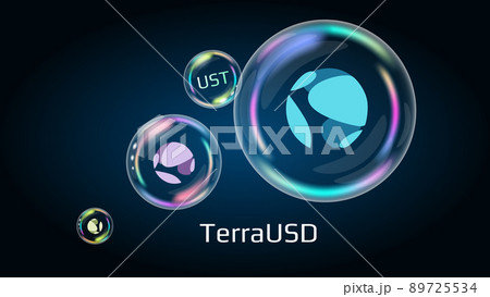 Stablecoin TerraUSD UST token symbol in soap...のイラスト素材 [89725534] - PIXTA