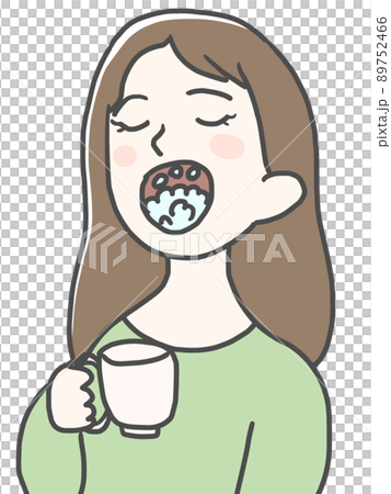 Gargle woman person young girl prevention... - Stock Illustration ...