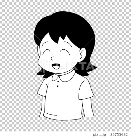 [Black and white] Children's facial expressions... - Stock Illustration ...