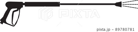 Pressure washing gun icon on white background....のイラスト素材 [89780781] - PIXTA