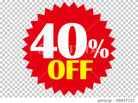 40% off, discount, price cut, leaflet, price... - Stock Illustration ...