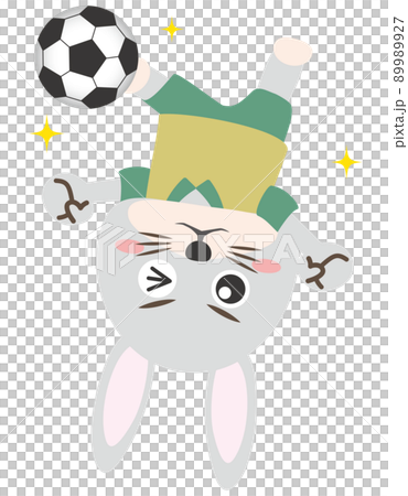 Rabbit Rabbit Year Animal Sports Soccer Ball... - Stock Illustration ...