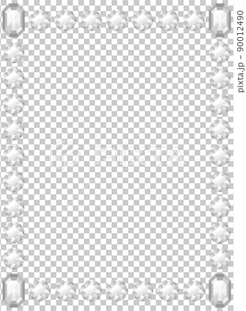 Jewel frame vertical position silver - Stock Illustration [90012490 ...